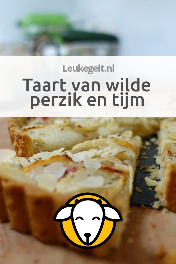 Taart van wilde perzik en tijm - Leukegeit