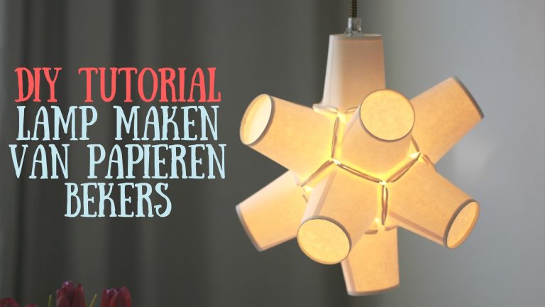 Lamp maken van papieren bekers (+ instructievideo) - Leukegeit