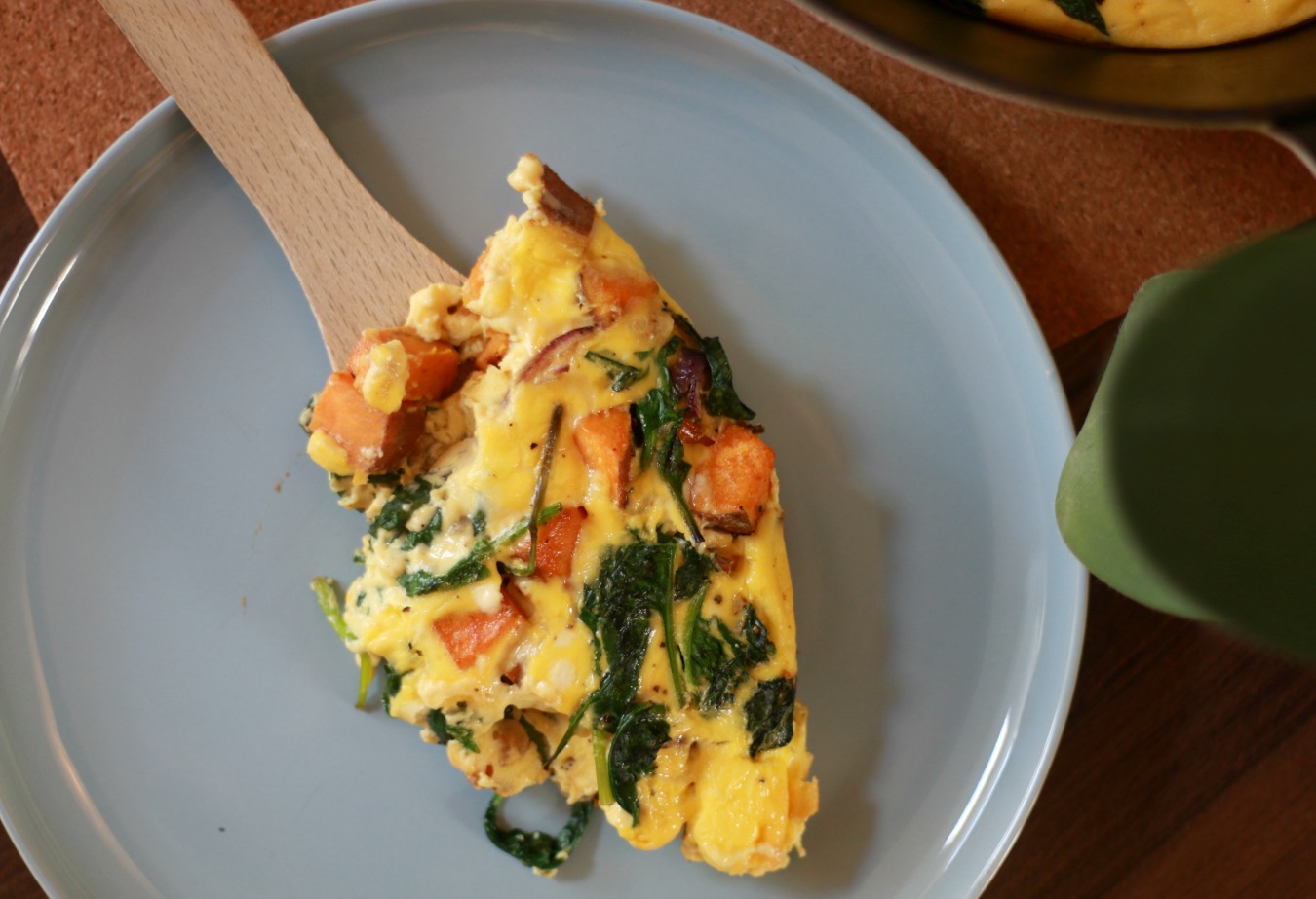 Makkelijk recept: Frittata met spinazie en zoete aardappel - Leukegeit