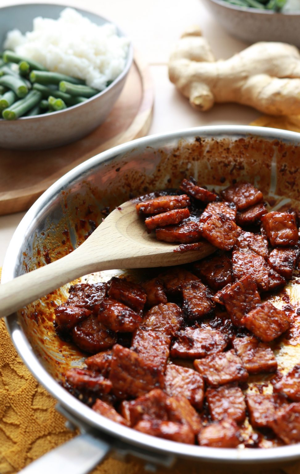 Sticky tempeh recept - Leukegeit